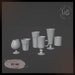 1:6 Scale. Set of Glasses Dollhouse Miniature STL Downloadable File for ...