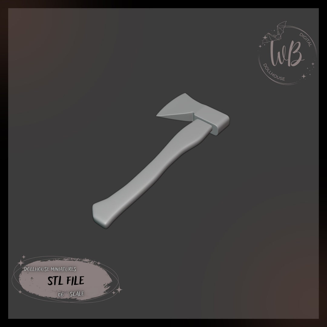 1:6 Scale. Miniature Axe for Firewood. Axe for a Dollhouse. Household ...
