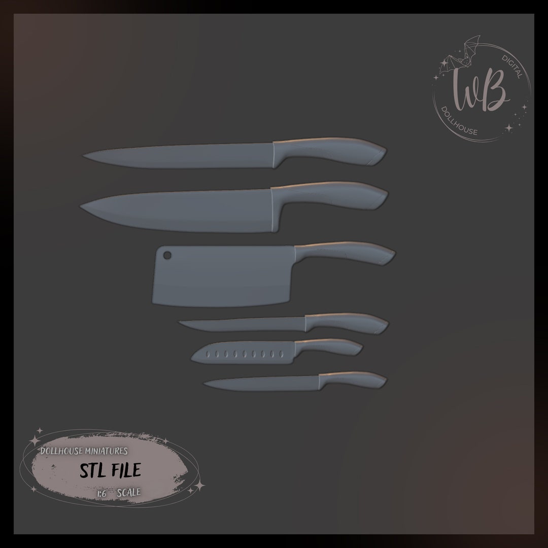 Scale 1:6 Knives for the Dollhouse. Set of Miniatures for Dolls ...