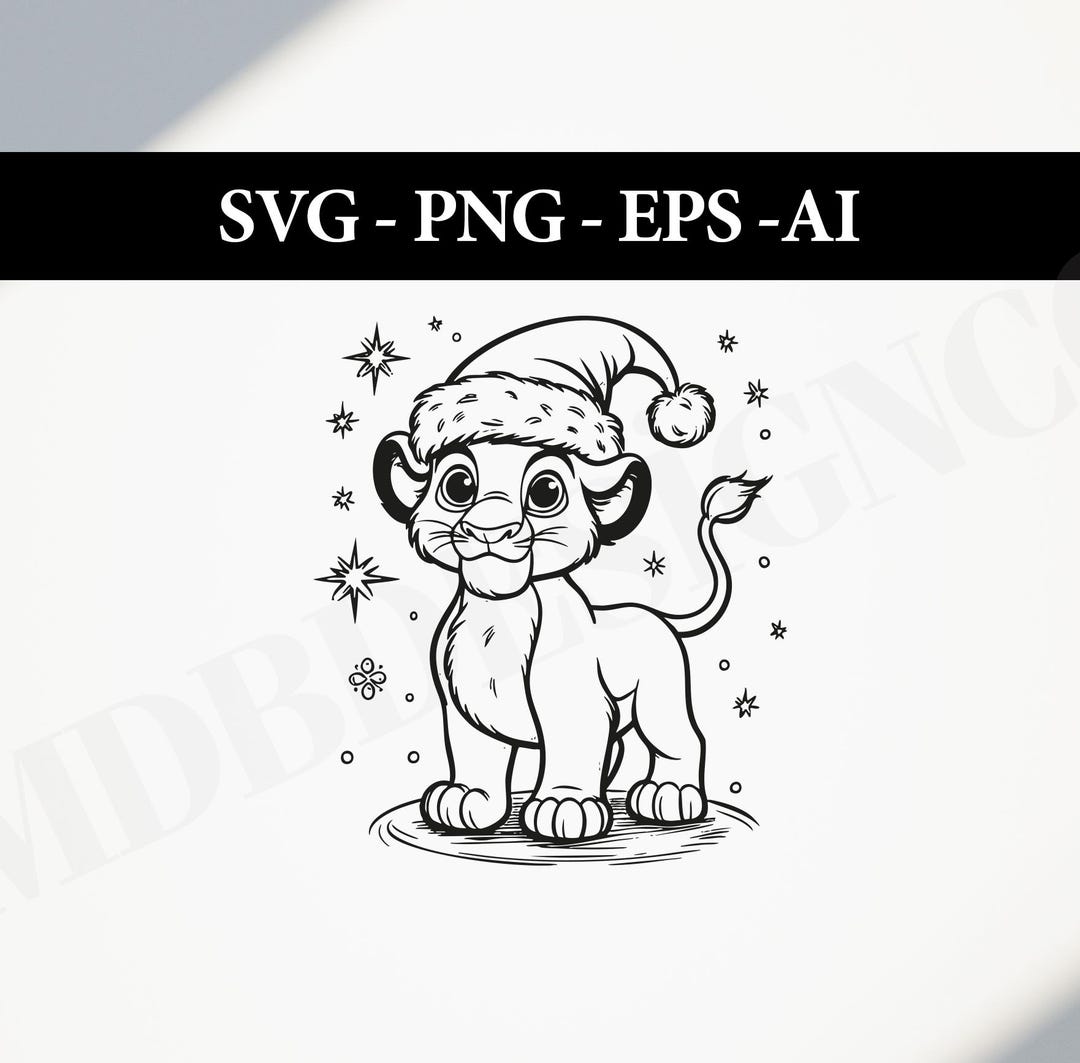 Christmas, Simba, Lion King, Xmas, Vector, Tattoo, Symbol, Love ...