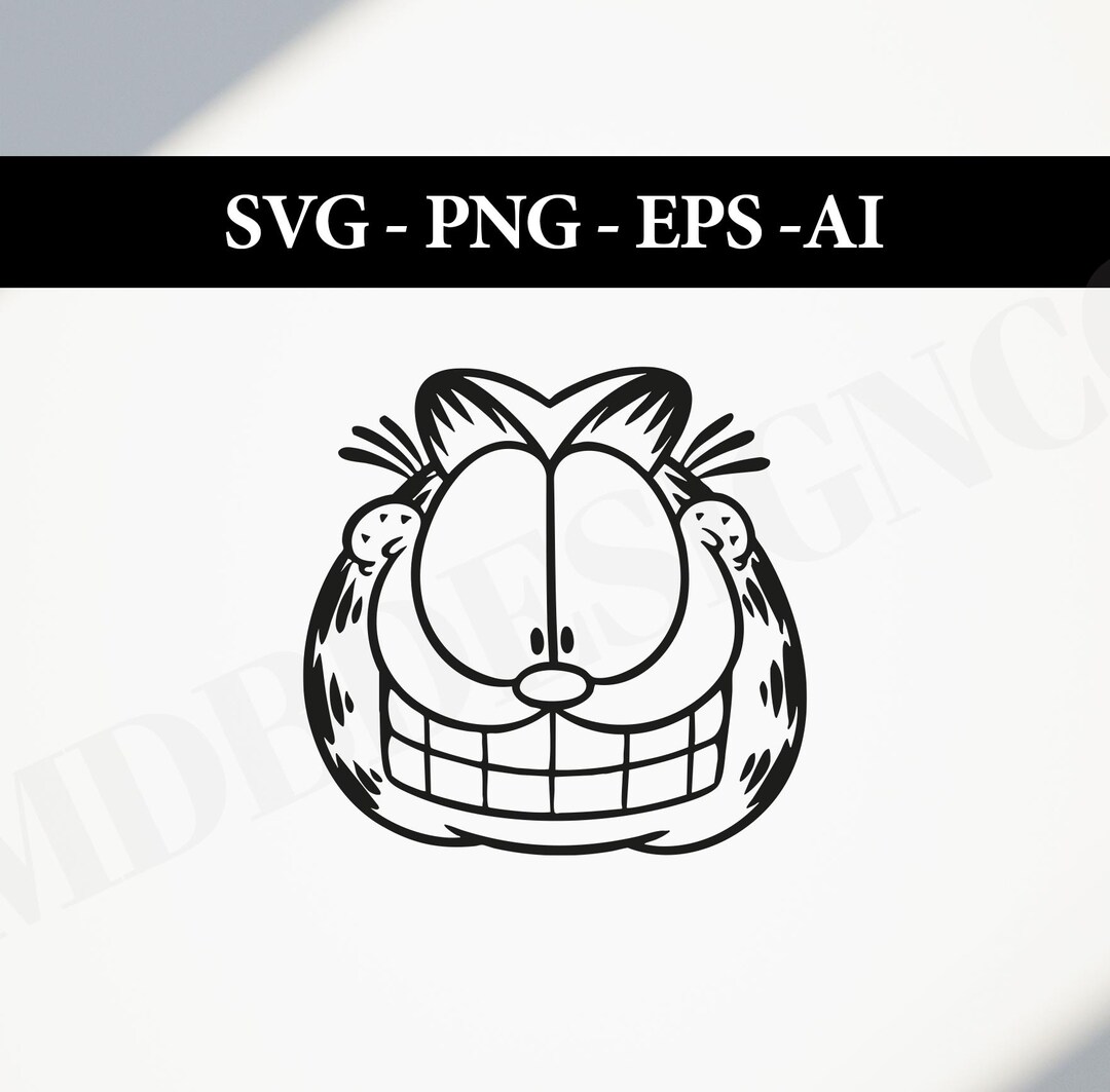 Garfield, Vector, Tattoo, Symbol, Love, Outline DIGITAL DOWNLOAD, SVG ...