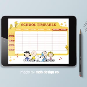 School Timetable, Snoopy, Weekly Planner Template, Planner ...