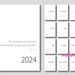2024 Calendar Minimal 2024 Minimalist Monthly Calendar PDF Printable - Etsy