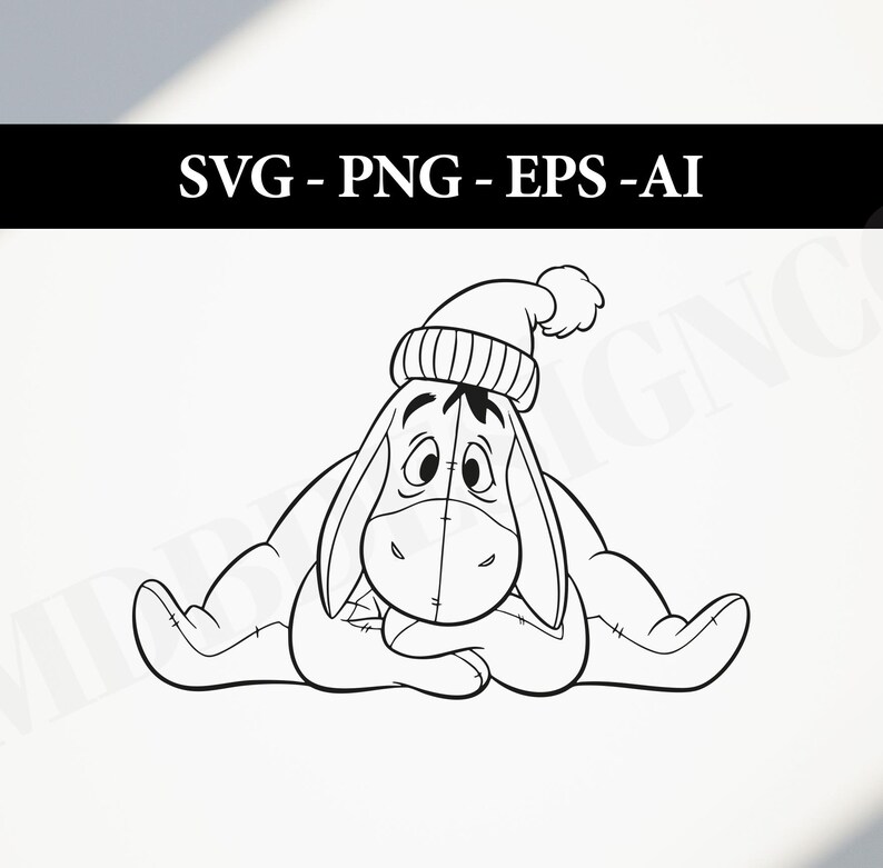 Christmas, Eeyore, Winnie the Pooh, Xmas, Vector, Tattoo, Symbol, Love ...