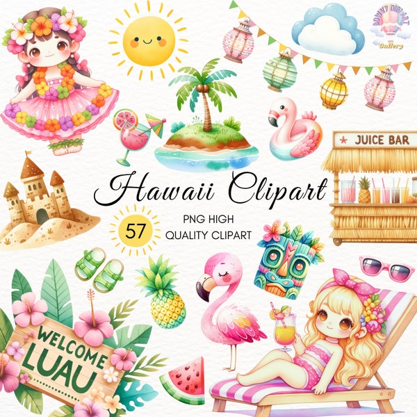Luau Clipart - Etsy