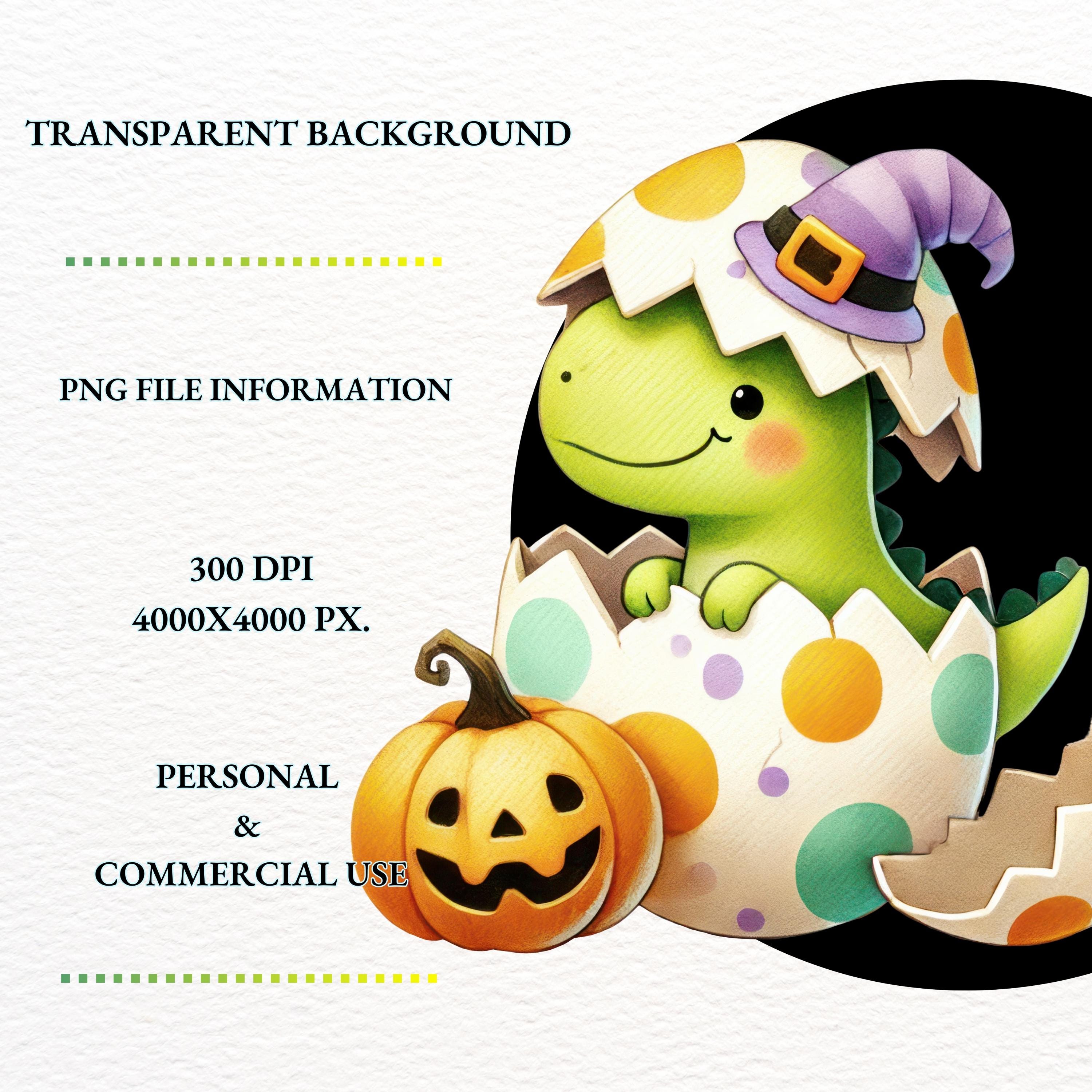 Watercolor Dinosaur Clipart,halloween Dinosaurs Clipart,spooky Dinos ...
