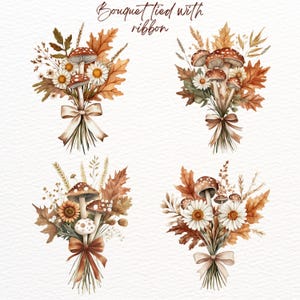 Fall Woodland Clipart,woodland Flowers Clipart,mushrooms Png,woodland ...