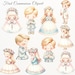 First Communion Clipart: Watercolor Christian PNG Images,kids Rosary ...