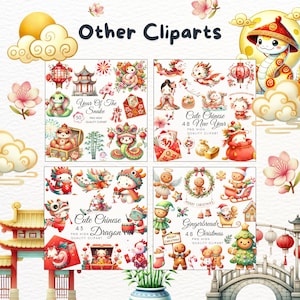 Year of the Snake Clipart,lunar New Year Clipart,cute Snake Png,chinese ...