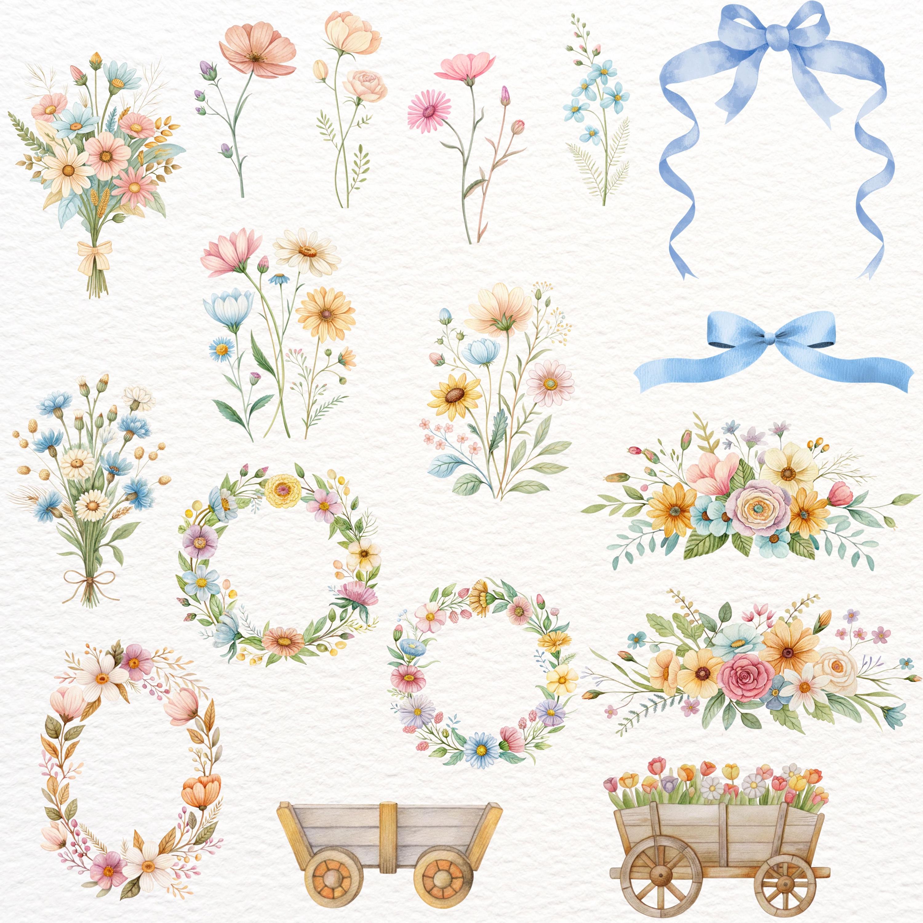 Silly Goose Clipart,spring Vintage Cottagecore,watercolor Goose Png ...