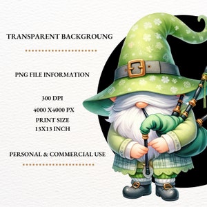 Watercolor Saint Patricks Gnomes Clipart,st. Patrick's Day Gnomes ...