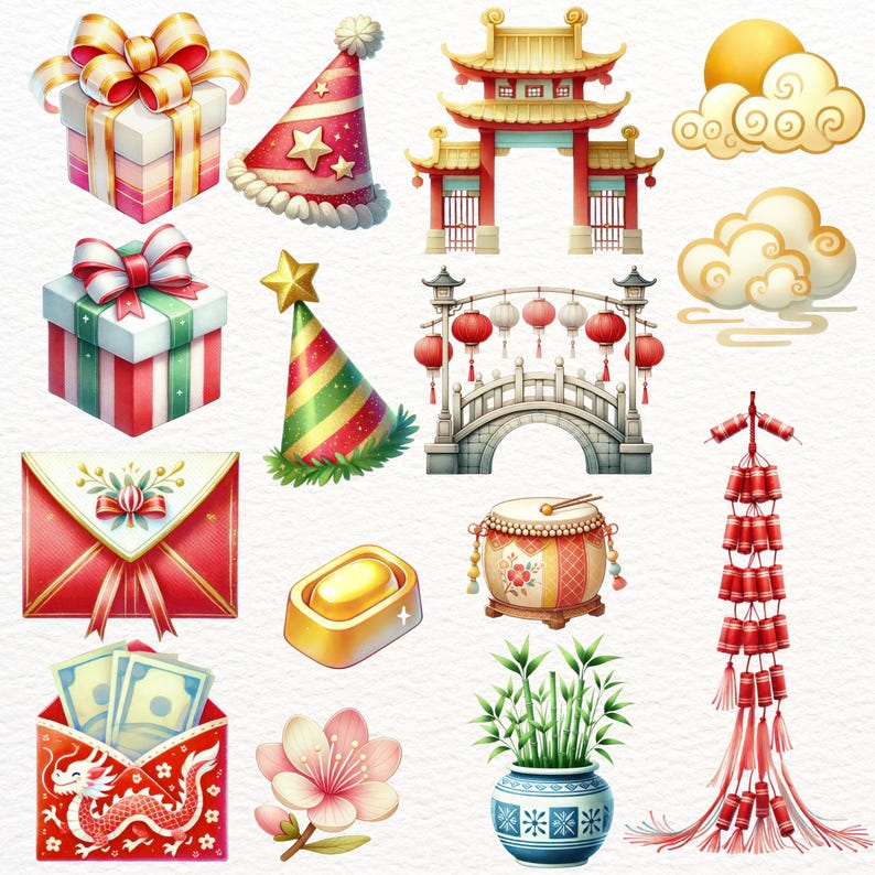 Year of the Snake Clipart: Lunar New Year PNG (digital Download) - Etsy