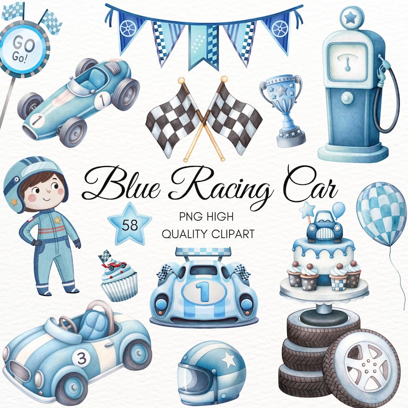 Watercolor Race Car Clipart 58 Png,cute Sports Cars Boys Racing,vehicle ...