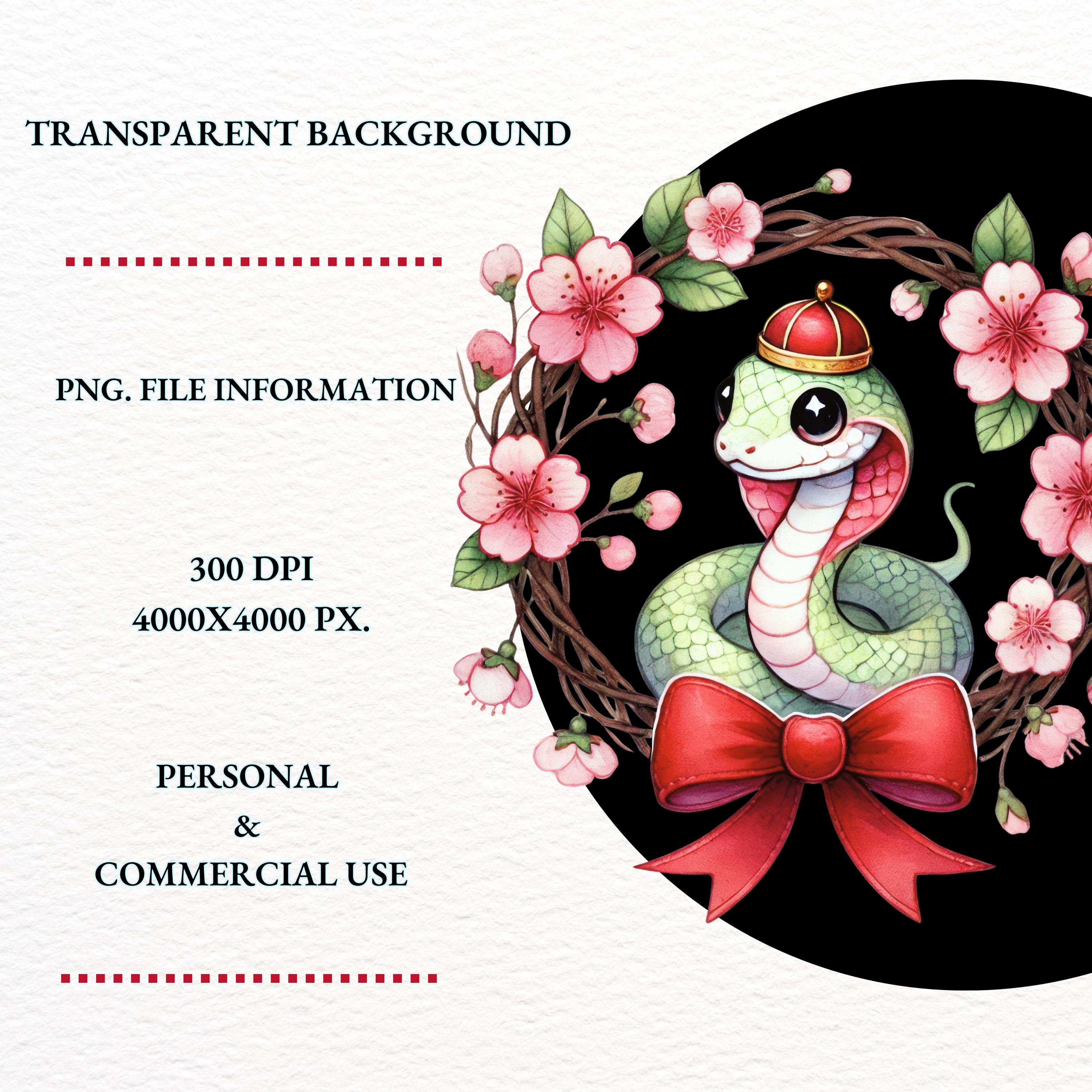Year of the Snake Clipart: Chinese New Year PNG (50 Files) - Etsy
