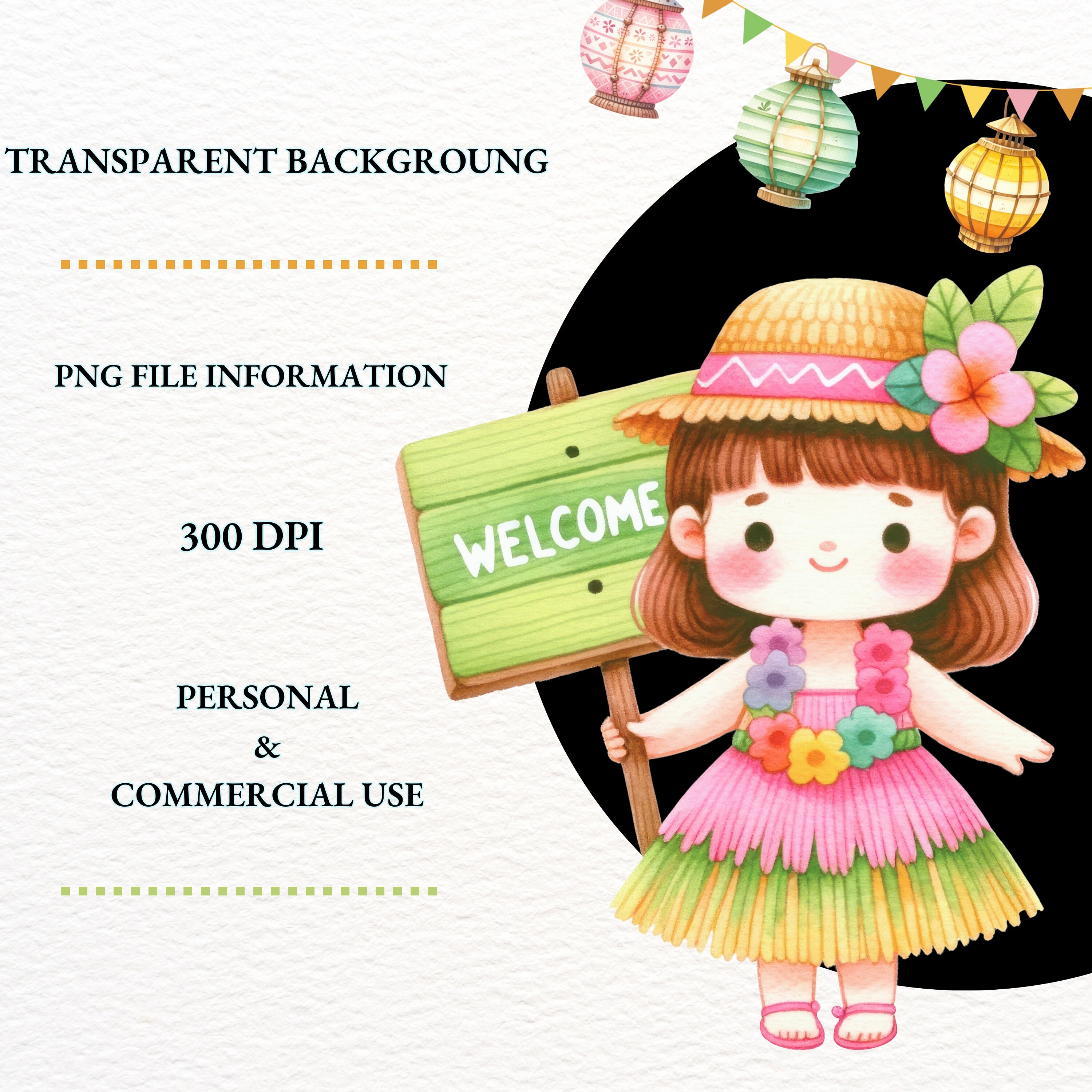 Hawaii Clipart,hawaii & Luau Clipart,luau Clipart,tiki Clipart, Summer ...