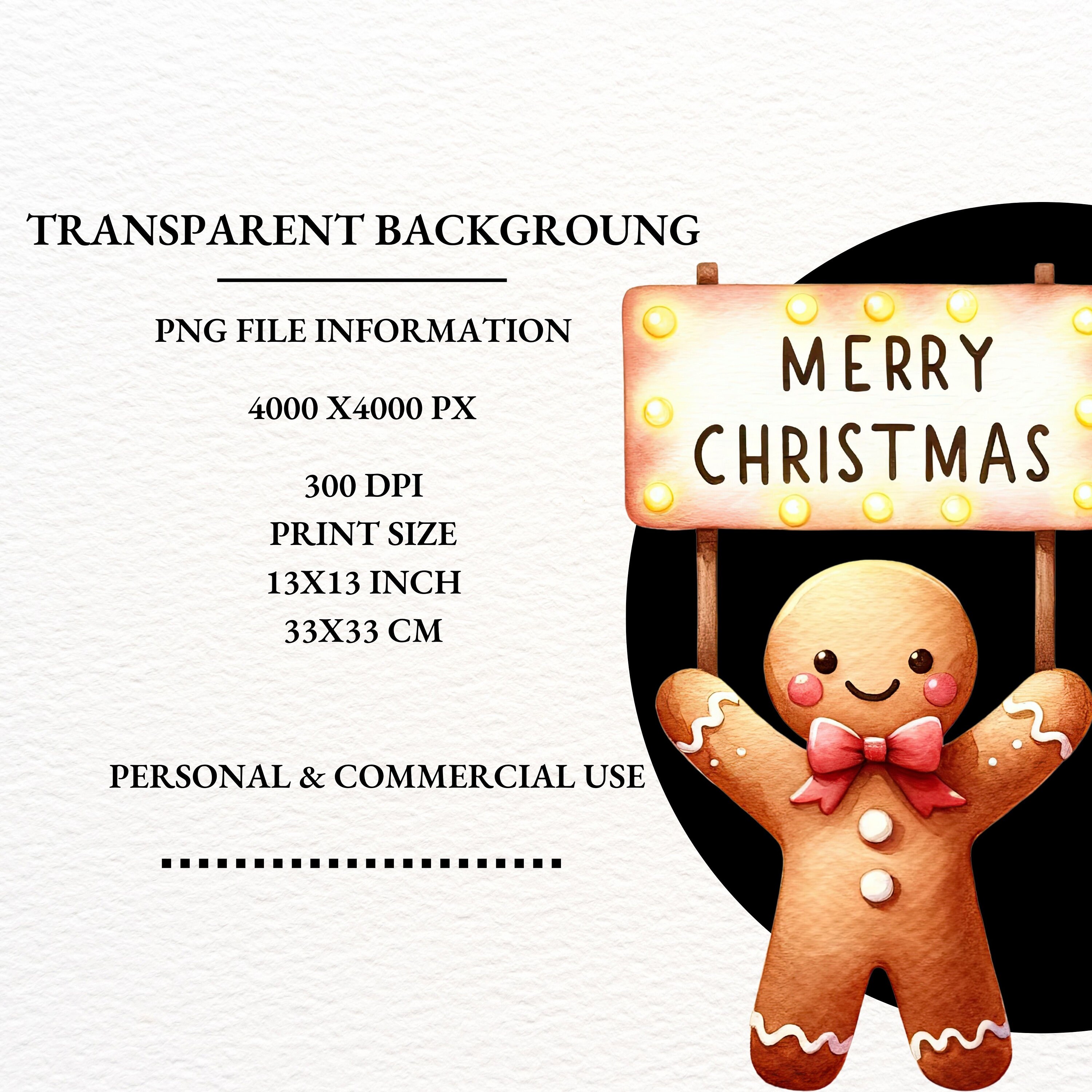 Gingerbread Christmas Clipart,watercolor Gingerbread Girl,gingerbread ...