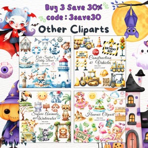 Halloween Clipart Bundle,cute Halloween Png,spooky Season,halloween ...