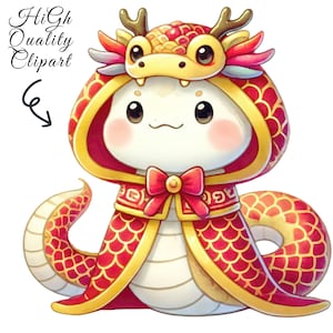Year of the Snake Clipart: Lunar New Year PNG (digital Download) - Etsy