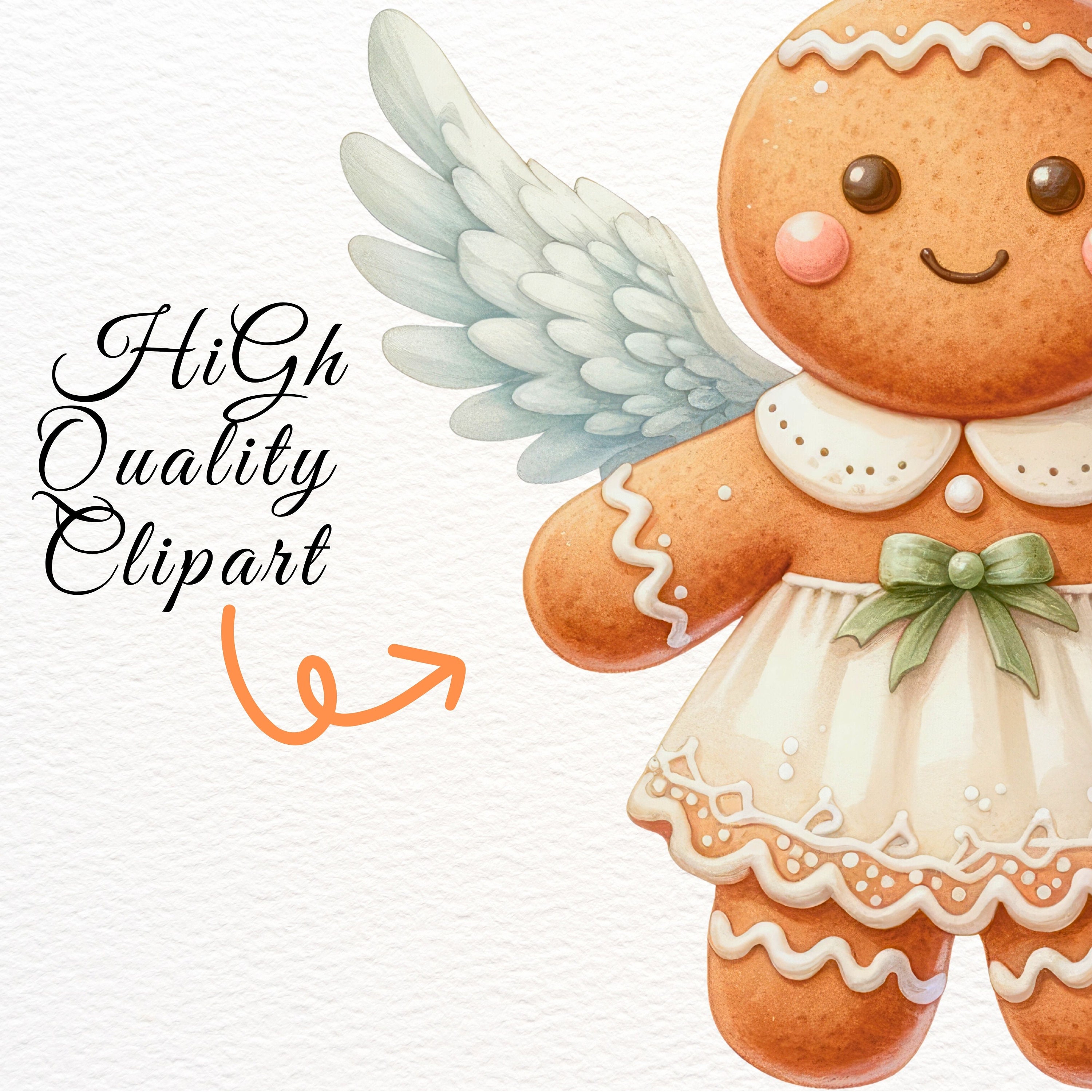 Gingerbread Christmas Clipart,watercolor Gingerbread Girl,gingerbread ...