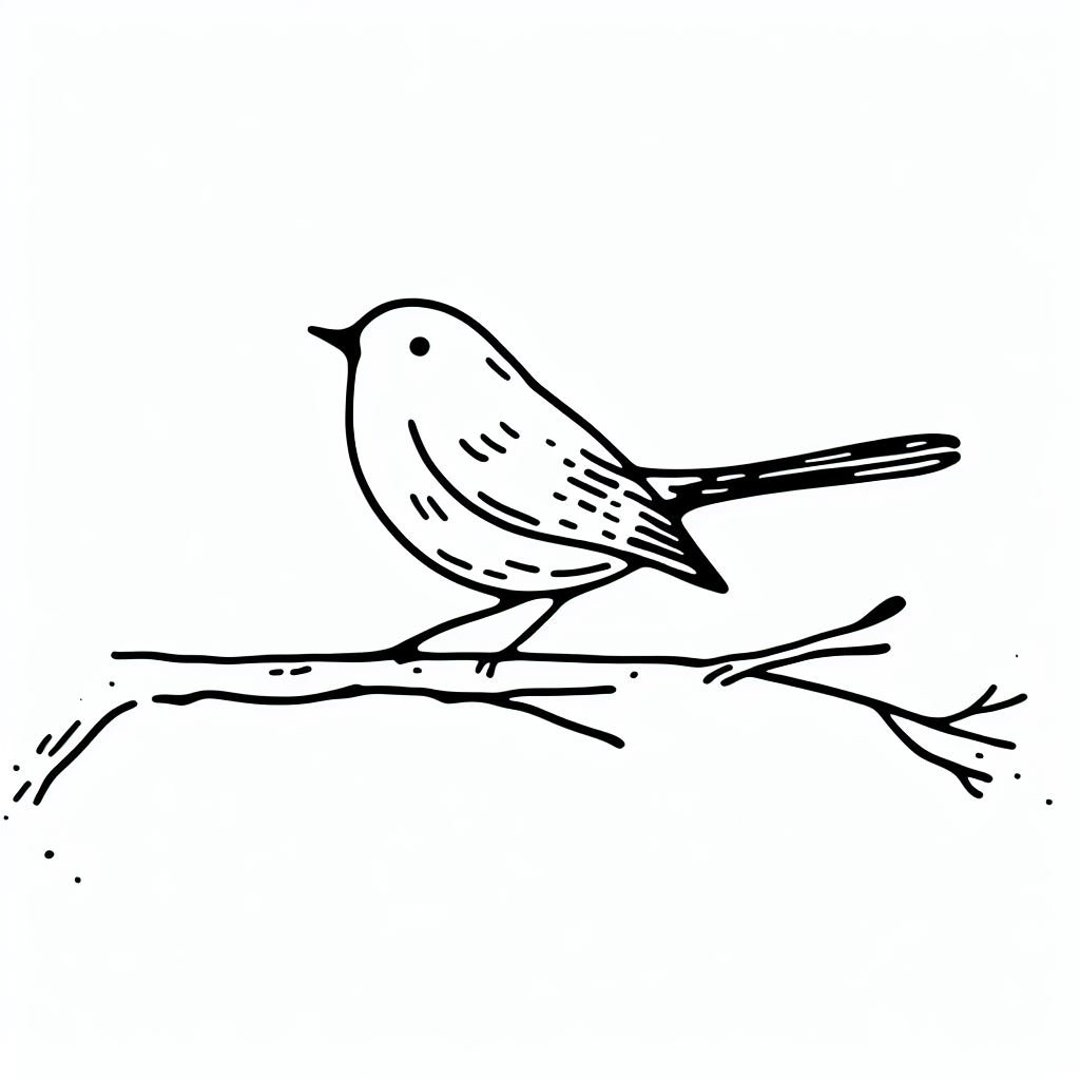 Simple Bird Coloring Page for Childs Verma Ji Art Store Digital ...