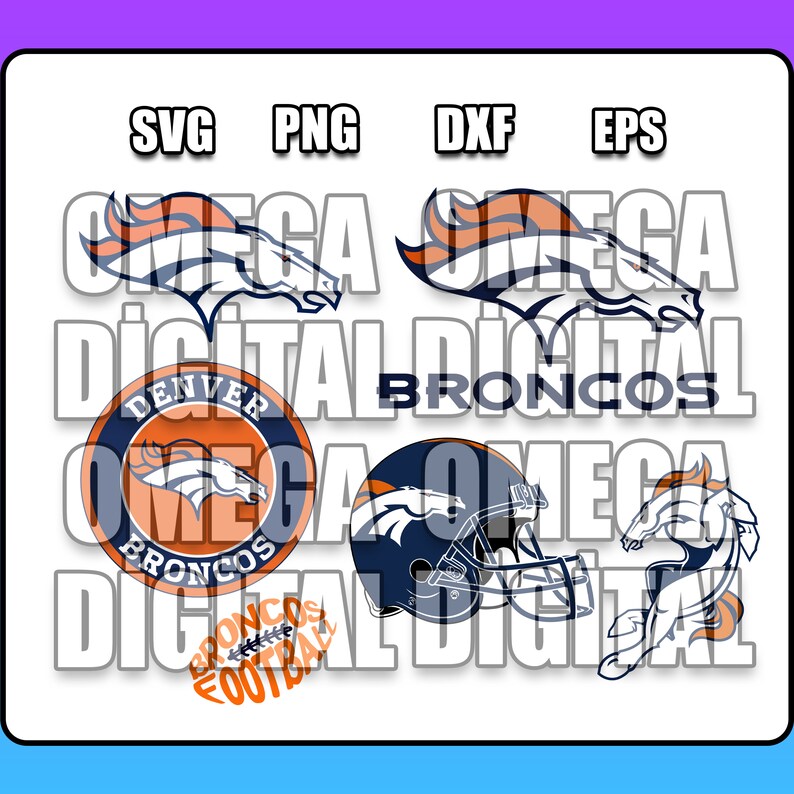 Denver Broncoss Football SVG PNG Bundle Svg Sports Files Svg - Etsy