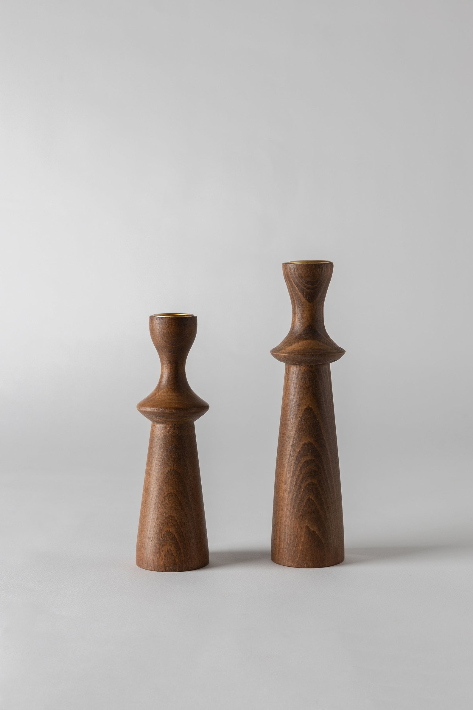 Candlesticks ITHACA Brown | Set of 2 Candlesticks | Wooden Candlestick ...