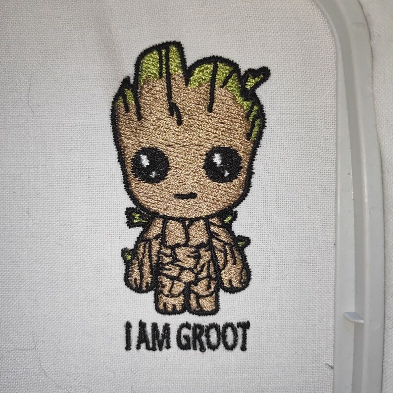 Groot Design for Embroidery Machine - Groot From the Film Guardians of ...