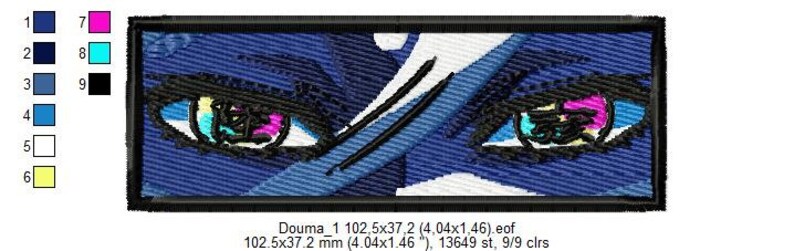 Douma the Anime Demon Slayer Design for Embroidery Machine. - Etsy