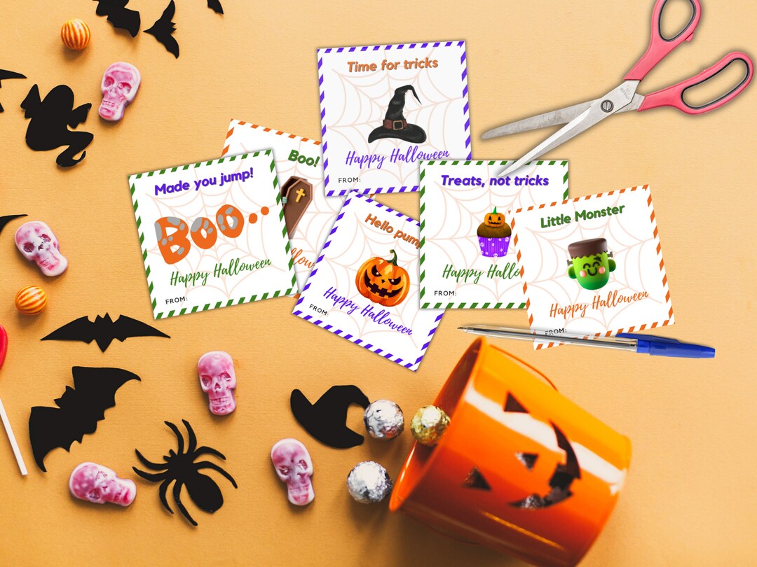Halloween Treat Bags Tags, Perfect Party Printable for Trick or Treat ...