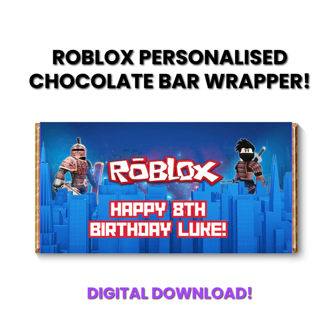 Roblox Chocolate Bar Wrapper, Birthday Party Favor (digital Download ...