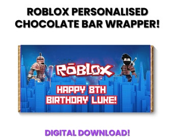 Roblox Inspired Chocolate Bar Wrappers, Birthday Gift, Party Decor ...