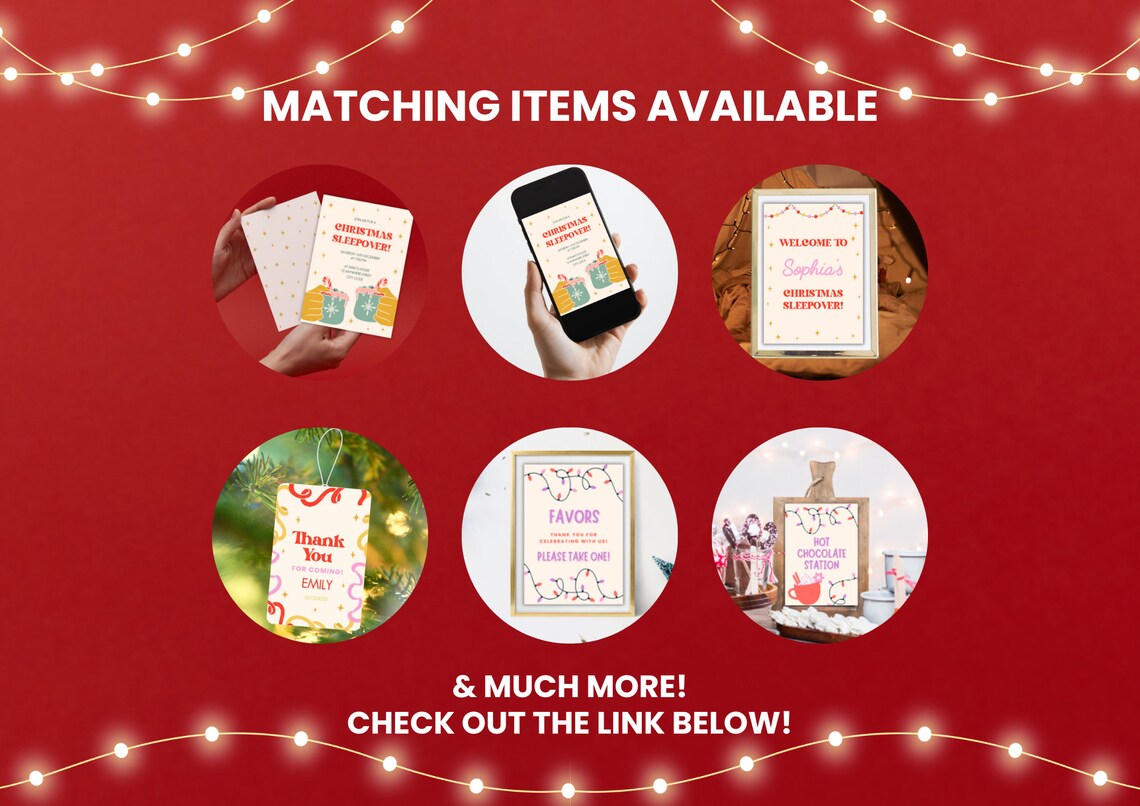 Printable Christmas Sleepover Welcome Sign Christmas Theme - Etsy