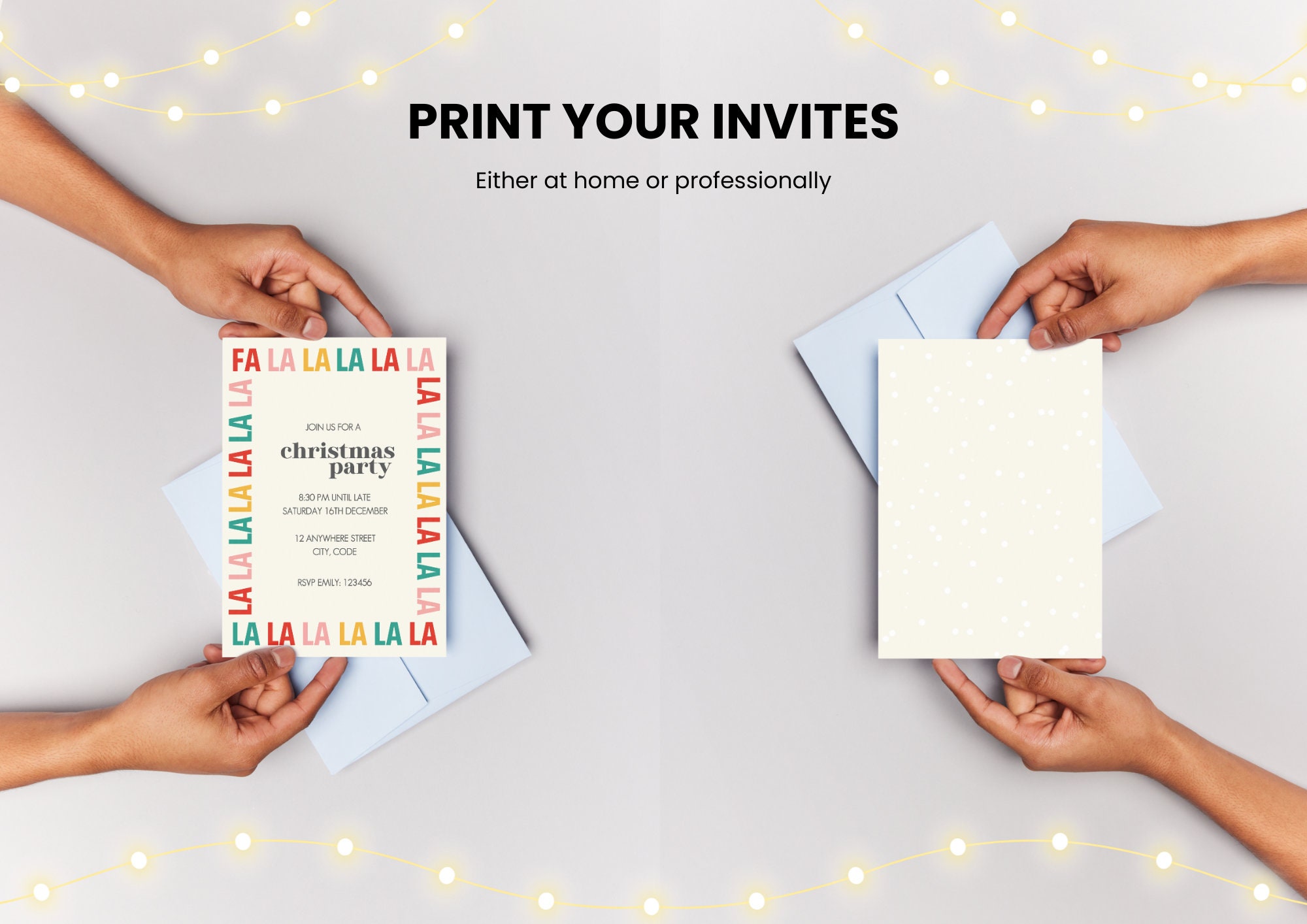Editable Cute Christmas Party Invitation Template Digital - Etsy