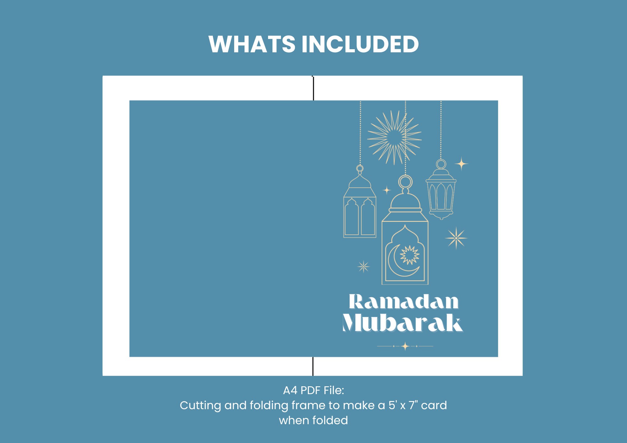 Ramadan Mubarak Printable Card, Printable Muslim Greeting Cards ...