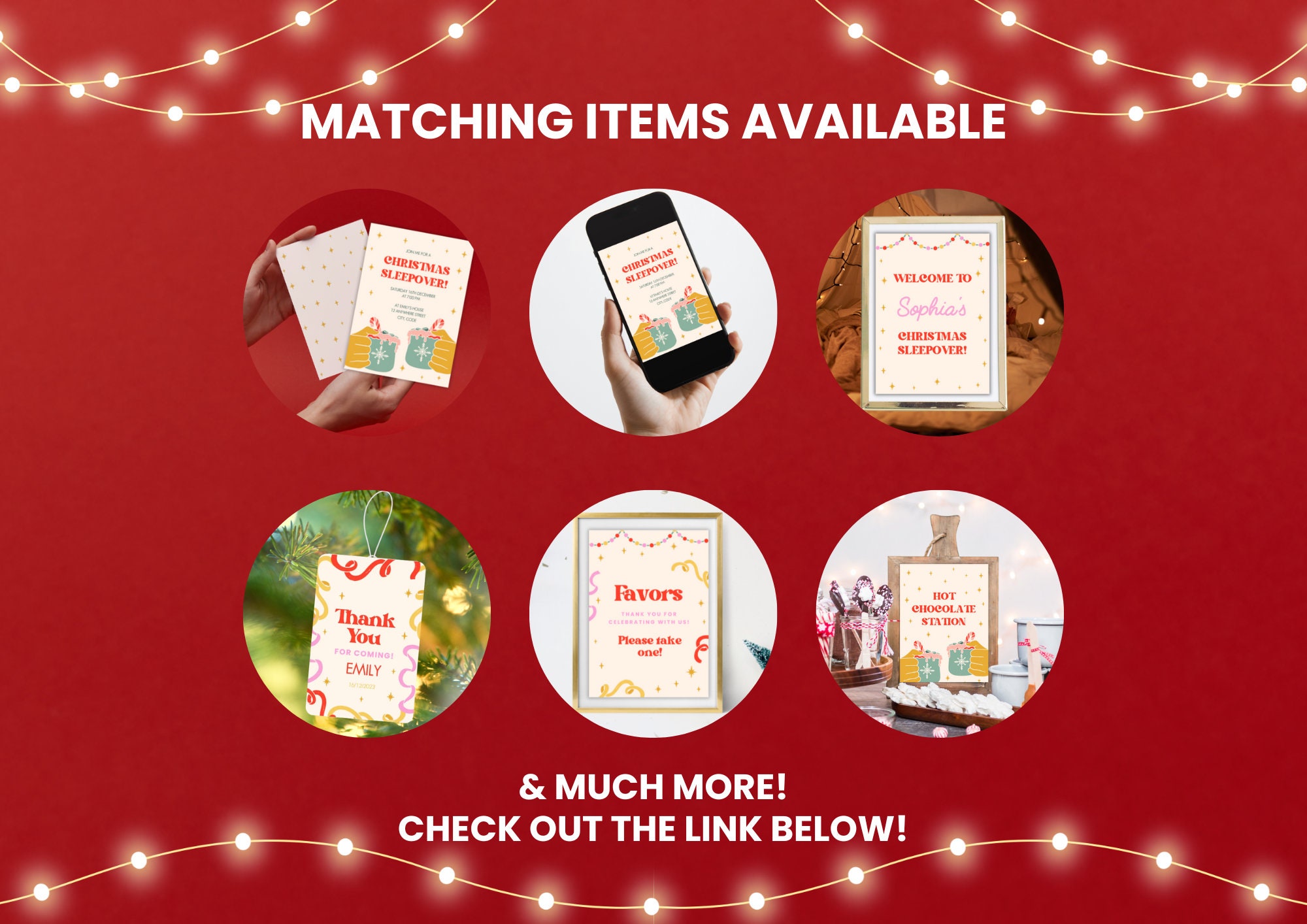 Editable Christmas Sleepover Pajama Party Invitation Template - Etsy