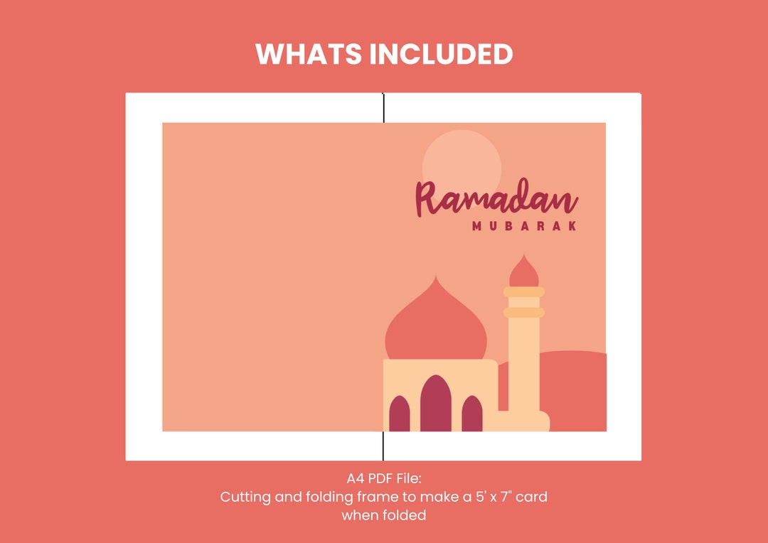 Ramadan Mubarak Printable Card, Printable Muslim Greeting Cards ...