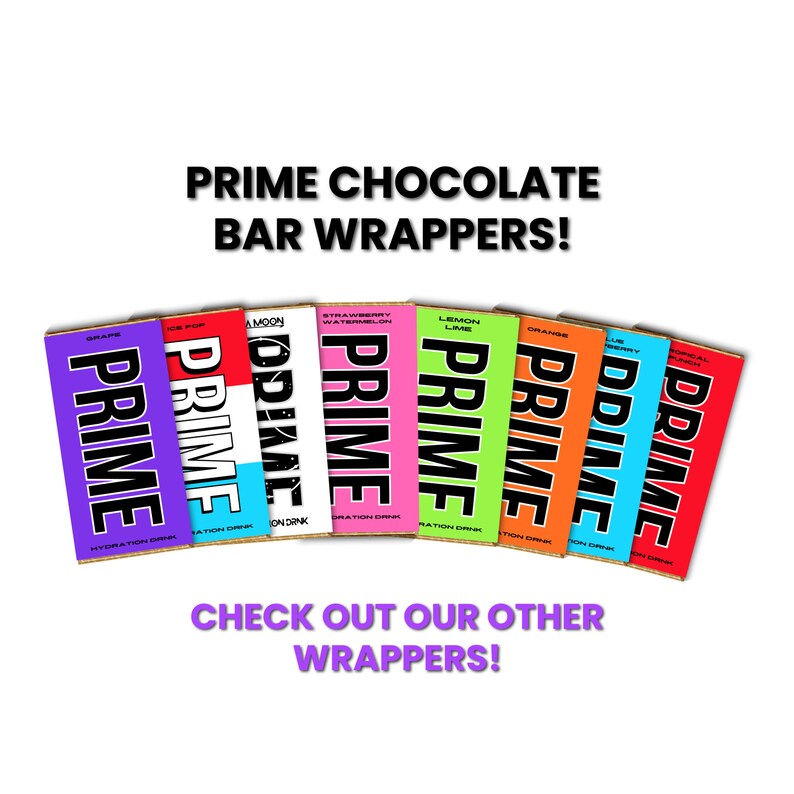 Meta Moon Prime Chocolate Bar Wrapper, Birthday Party Favor (digital ...
