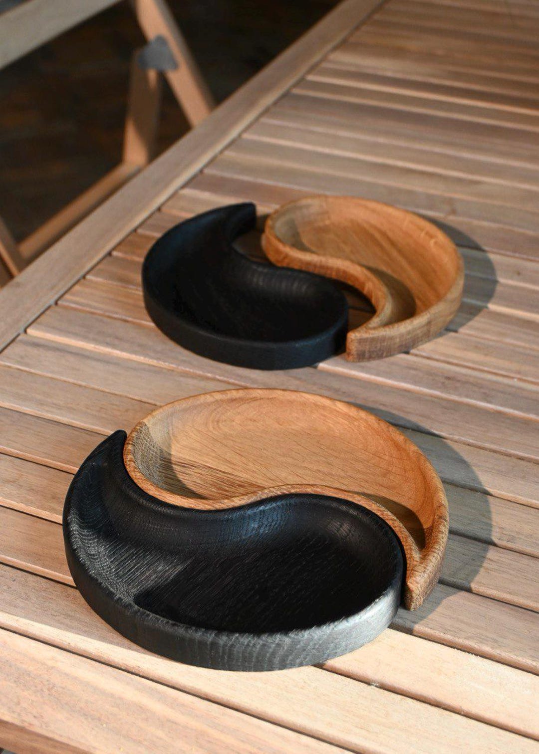 Wooden Yin-yang Plates - Etsy