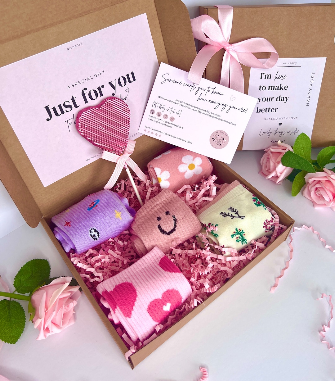 Ladies Socks Gift Box, Socks Treat Box, Socks Gift for Her, Birthday ...