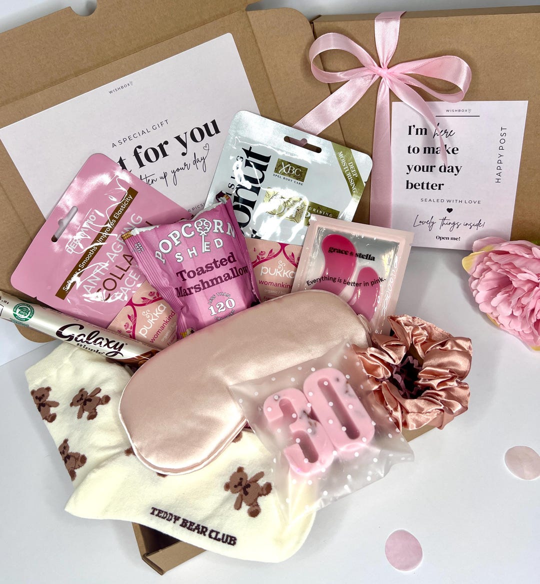 30th Birthday Gift Box With Teddy Socks, Unique 30th Birthday Gift Idea ...