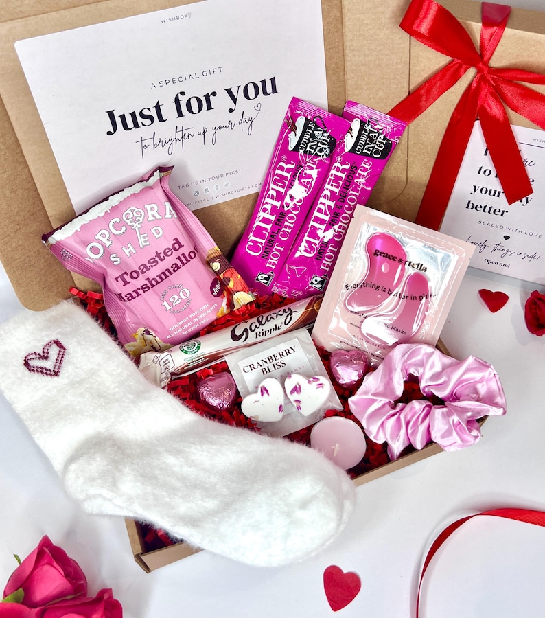 Spa Gift Box for Her, Self-care Pamper Hamper, Ladies Care Package ...