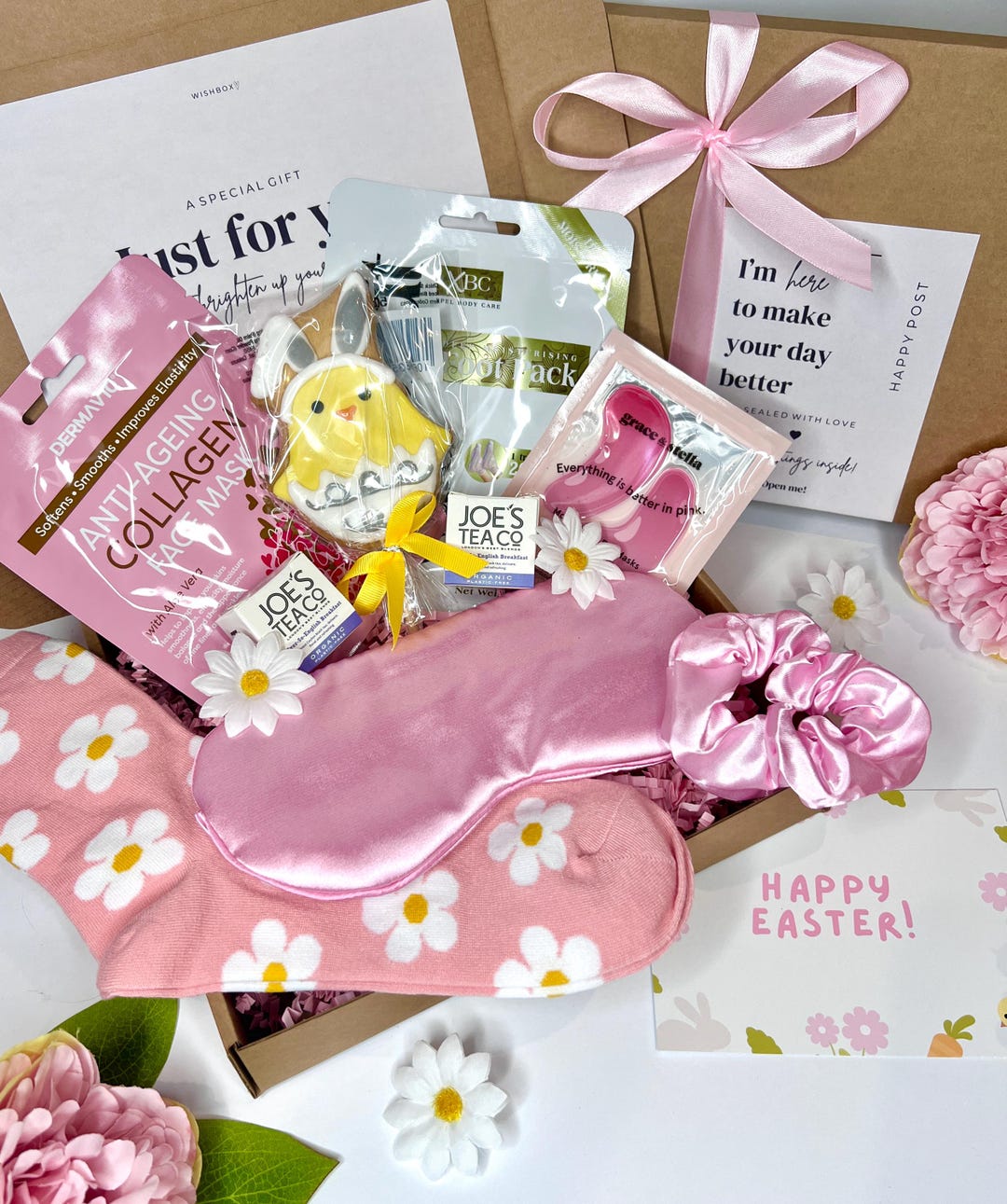 Easter Pamper Gift Box: Spring Flower Socks & Treats - Etsy UK