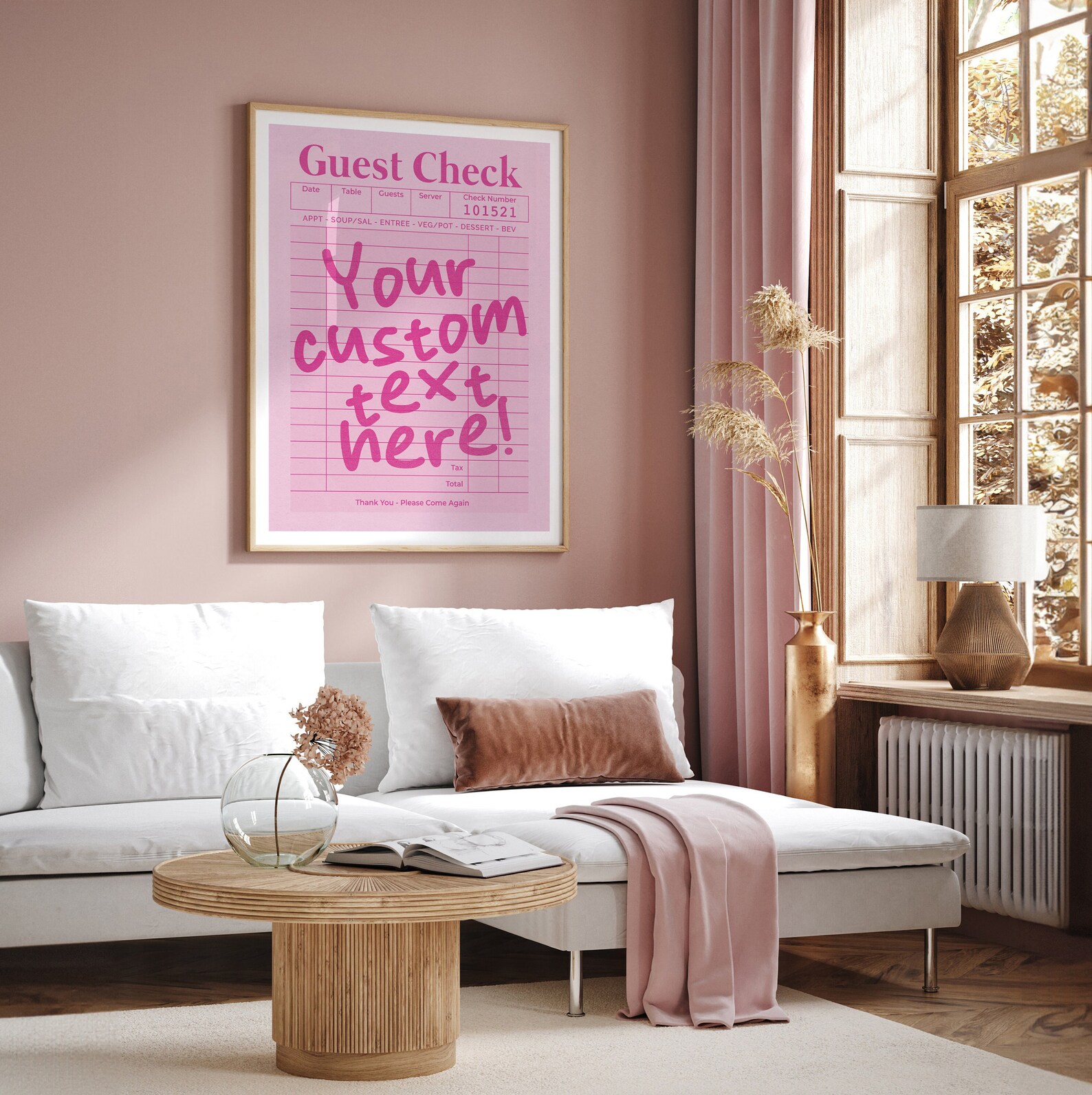 Custom Guest Check Art Print, Custom Gift Wall Art, Guest Check Print ...