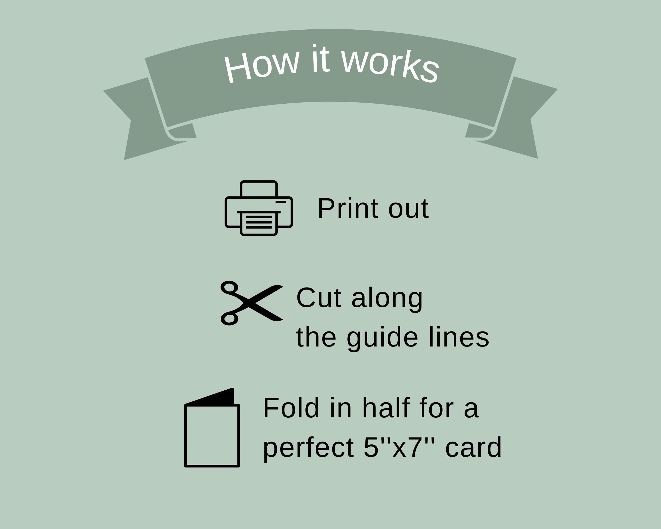 Happy Birthday Printable Card, Instant Download Birthday Greeting, Easy ...