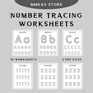 Printable Preschool Learning Kit, Alphabet & Numbers Worksheets ...