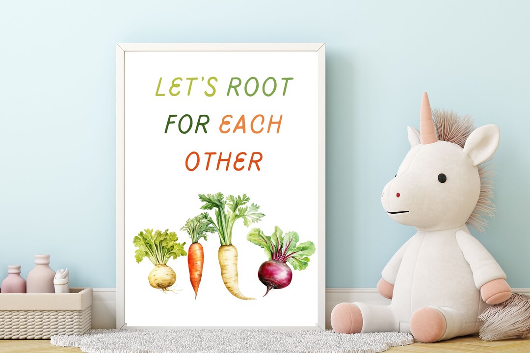 Let's Root for Each Other Sign, Classroom Decor, Playroom Wall Art ...