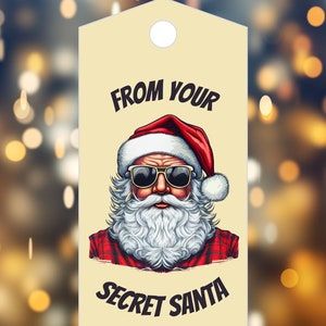 Santa Gift Labels, Secret Santa Printable Tags, Ideal for School or ...