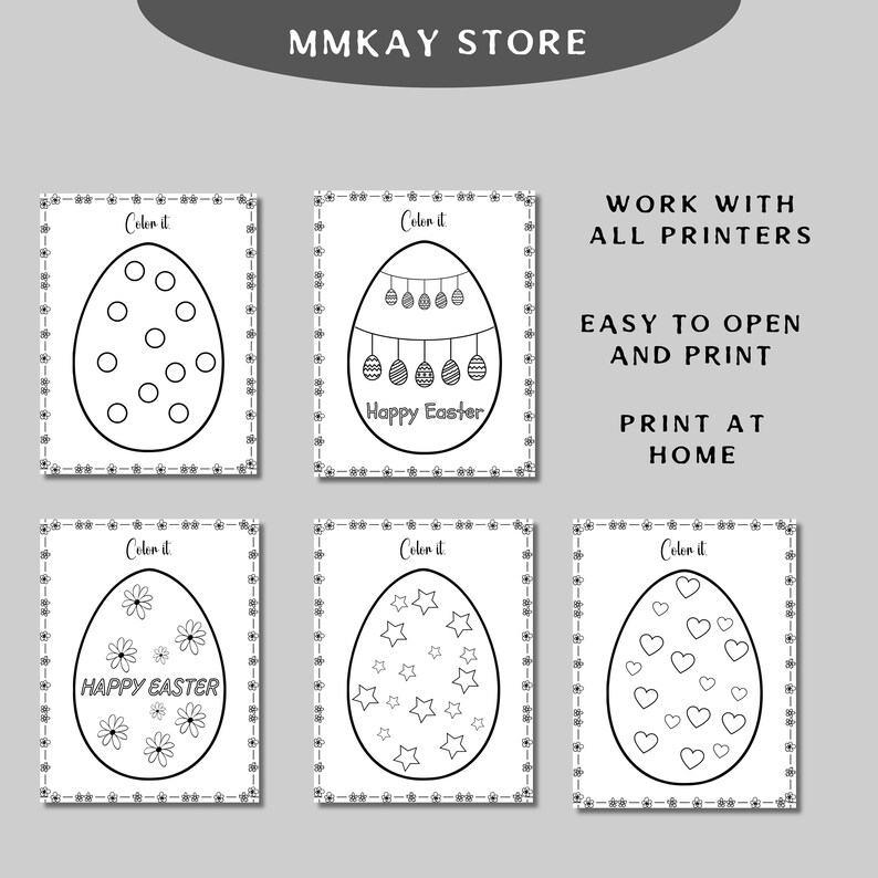 Hojas de trabajo para colorear de Pascua, actividad de Pascua, hojas ...