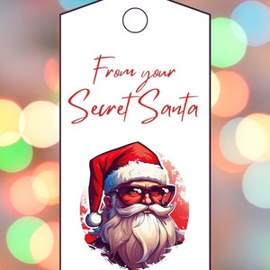 Santa Gift Labels, Secret Santa Printable Tags, Ideal for School or ...