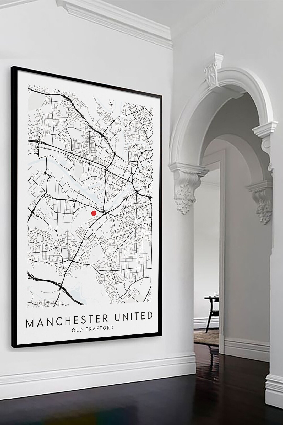 Stadium Map Old Trafford Man Utd Poster - Etsy